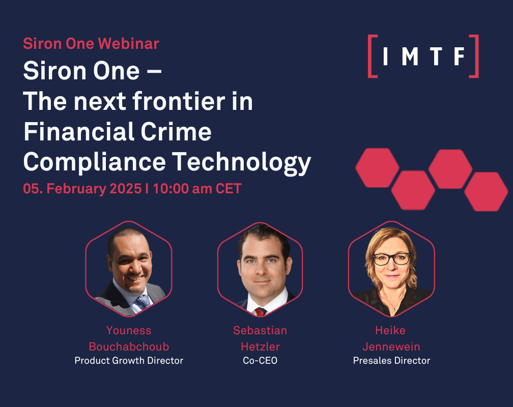 Webinar: Discover Siron®One - IMTF