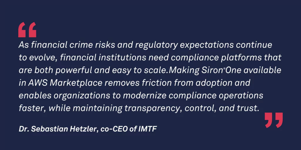 Siron®One Now Available in AWS Marketplace | IMTF